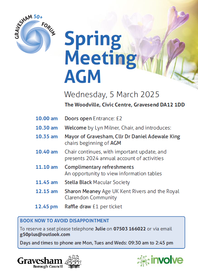 Spring Meeting AGM - Gravesham 50+ Forum